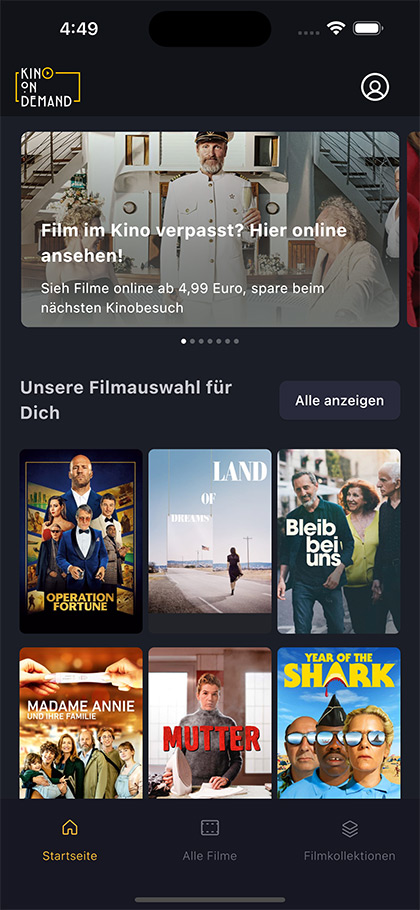 Kino on Demand - Kino on Demand als neue App für iOS und Android